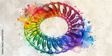 The Dna Color Wheel Of Life Lifes Cycle In Genetic Colors Visualize