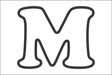 Molde Letra M Psfont Tk