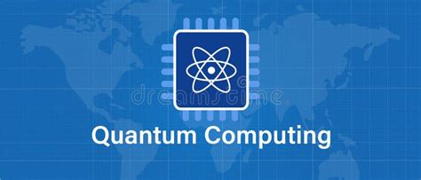 quantum computing icon symbol research technology concept of computer