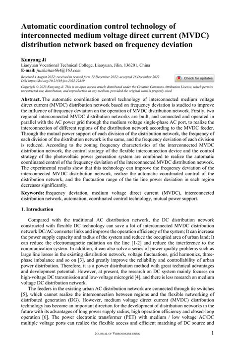 Pdf Automatic Coordination Control Technology Of Interconnected