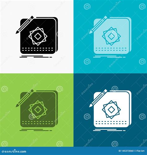Design App Logo Application Design Icon Over Various Background Glyph Style Design