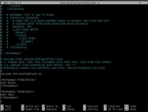 instalasi dan konfigurasib ftp pada debian 11 menggunakan proftpd