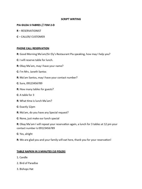 Script20writing Fbs3 Pdf Cuisine Foods