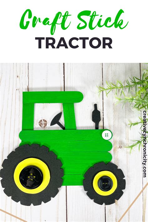 Craft Stick Tractor Creative Cynchronicity