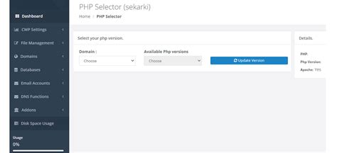 Cara Mengubah Versi Php Di Cwp