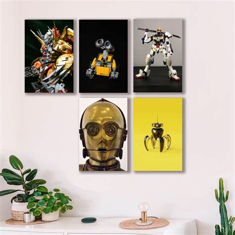 Jual Hiasan Dinding Poster Besar 20x30cm Tema Robot Dengan Bingkai