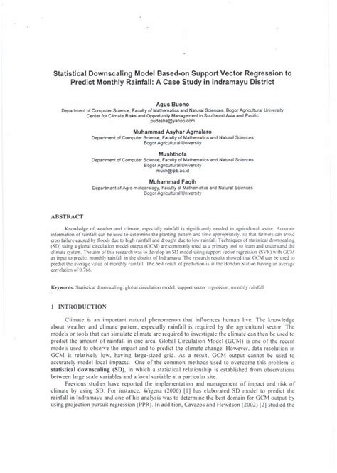 pdf statistical downscaling model based on support vector dokumen tips