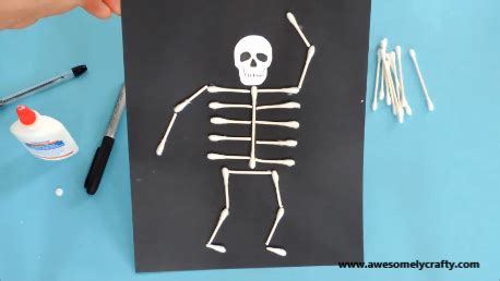 Q Tip Skeleton Awesomelycrafty