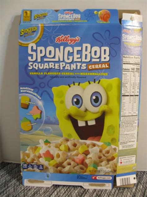 Kelloggs Spongebob Squarepants Empty Cereal Box W Patrick 2021