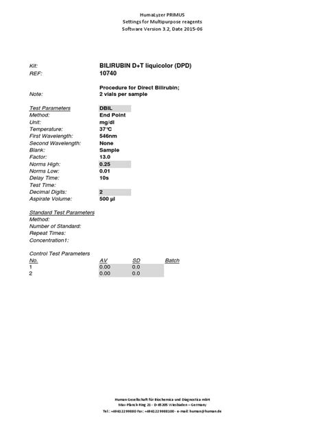 Dbil Bilirubin D T Liquicolor Dpd Vs 3 2 E Pdf