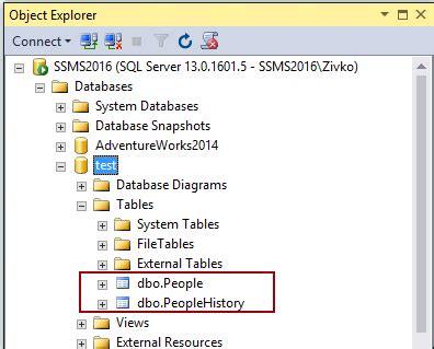 Temporal Tables SQL Server