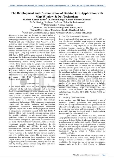 pdf the development and customization of desktop gis application with