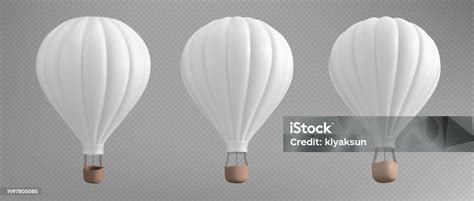 3d 흰색 열기구 격리 그림 열기구에 대한 스톡 벡터 아트 및 기타 이미지 열기구 3차원 형태 아이콘 Istock