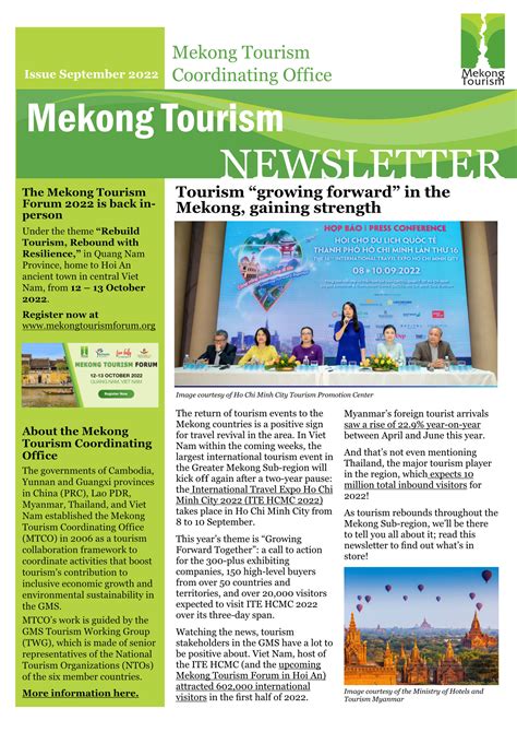 mekong tourism newsletter september 2022 issue