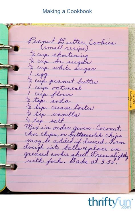Making A Cookbook ThriftyFun