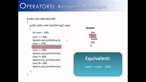 Operators Part 5 Arithmetic Shortcuts Java Youtube