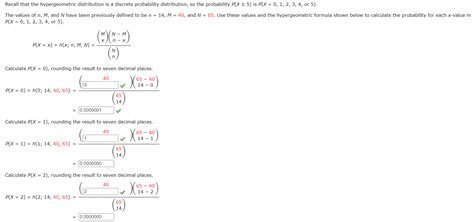 Solved Recall That The Hypergeometric Distribution Is A