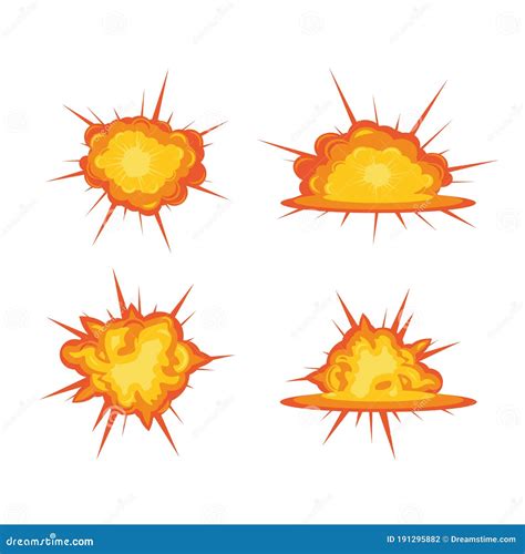 Explode Animation Sequence Cartoon Explosion Frames Vector 71620913