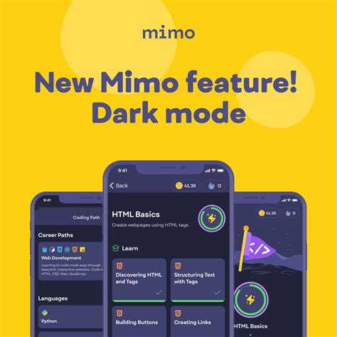 Mimo On Linkedin Mimo Mimoapp Newfeature Darkmode Coding