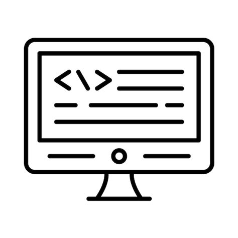 Premium Vector Back End Development Line Illustration