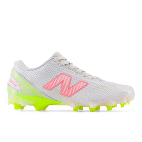 New Balance Freeze V5 Low White Pink Neon Womens Lacrosse Cleats