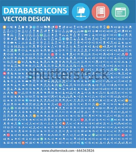 Database Icon Setclean Vector Stock Vector Royalty Free 666363826