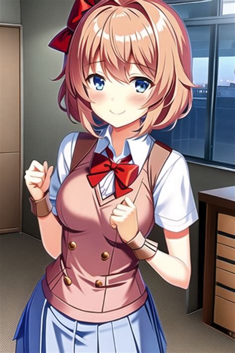 Sayori Doki Doki Literature Club Generated By Cheesedaddy Aibooru