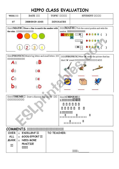 Class Evaluation Esl Worksheet By Taiwan