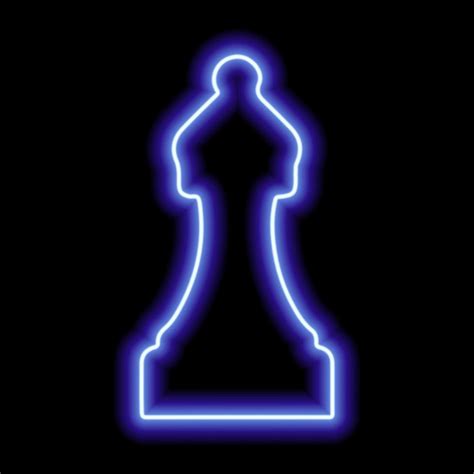 neon blue contour chess figure rook on a black background 11461601