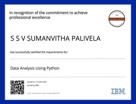 S S V Sumanvitha Palivela On Linkedin Dataanalysis Python Ibm