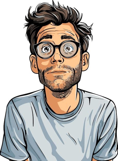 Premium Vector A Drawing Of A Man With Glasses That Says The Eyes