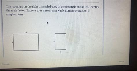Solved The Rectangle On The Right Is A Scaled Copy Of The
