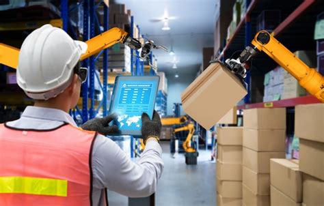 Premium Photo Smart Robot Arm Systems For Innovative Warehouse And Factory Digital Technology