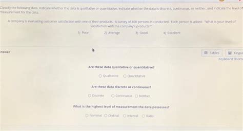 Solved Classify The Following Data Indicate Whether The Chegg
