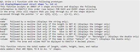 Solved Q3 Write A C Function With The Following Prototype