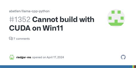 Cannot Build With CUDA On Win Issue Abetlen Llama Cpp Python GitHub