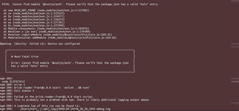 Got Error When Install From Branch Dev V Issue Nuxt Community Auth Module GitHub