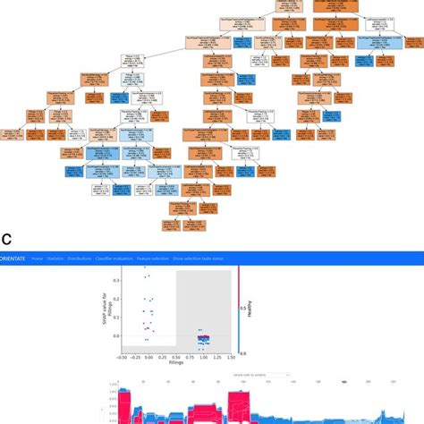 screenshots of the web application interface for the selection of