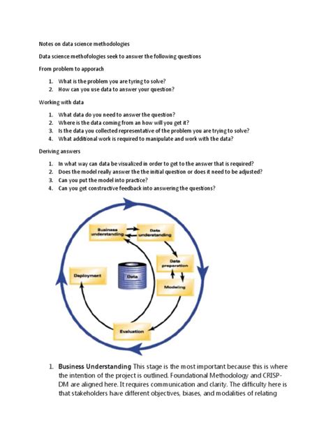 Notes On Data Science Methodologies Pdf Data Mining Data