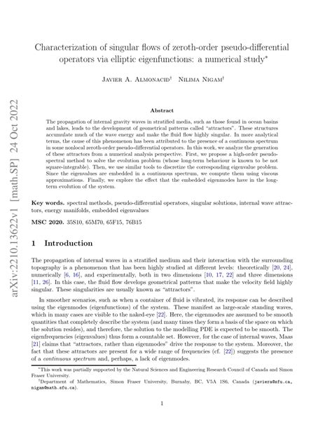 pdf characterization of singular flows of zeroth order pseudo