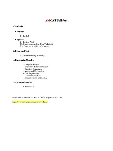 Amcat Syllabus Pdf Engineering Electronics