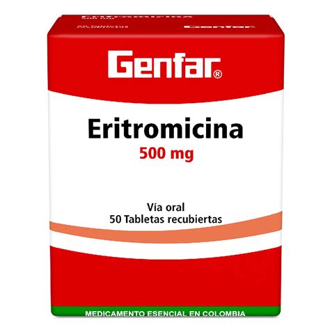 Eritromicina 500 Mg X 50 Tab Drogas Económicas