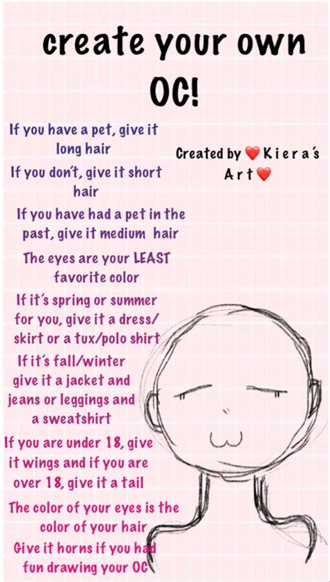 Create Your Own Oc ️ ️ Art Style Challenge Creative Drawing