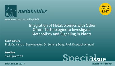 Special Issue Metabolites Metabolism Lab
