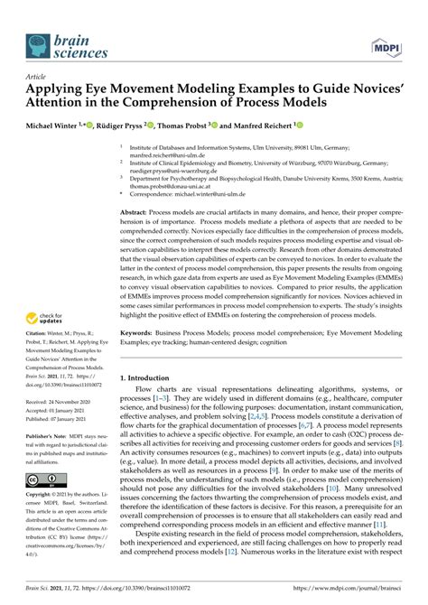Pdf Applying Eye Movement Modeling Examples To Guide Novices