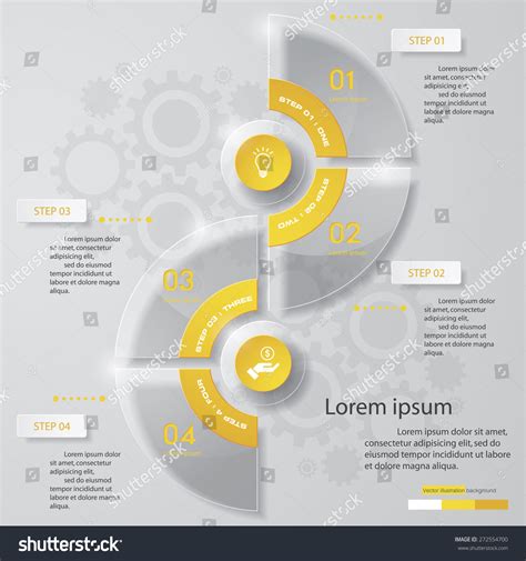 Simpleeditable 4 Steps Chart Diagrams Templategraphic Stock Vector Royalty Free 272554700