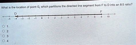 Solved What Is The Location Of Point G Which Partitions The Directed