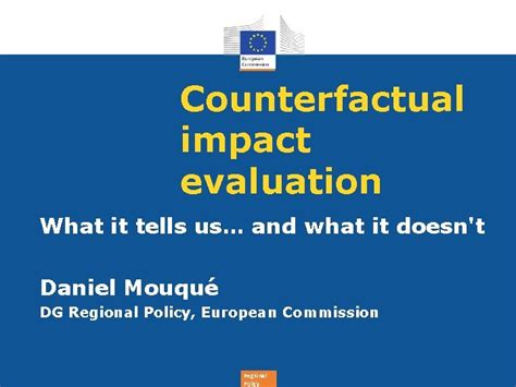 Counterfactual Impact Evaluation What It Tells Us And