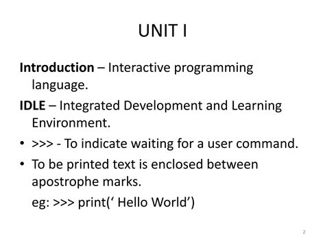 Python Programming Ppt