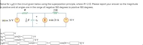 Solve For VO T In The Circuit Given Below Using The Chegg